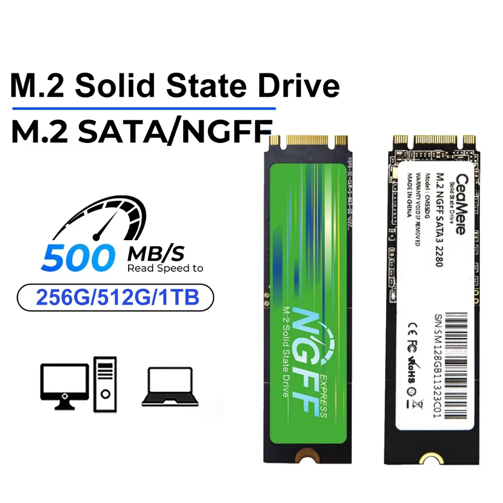 M . 2 SATA SSD 256G 512G 1TB NGFF 500 Mb/S 2280 B & Chave Disco Rígido De Estado Sólido Para ...