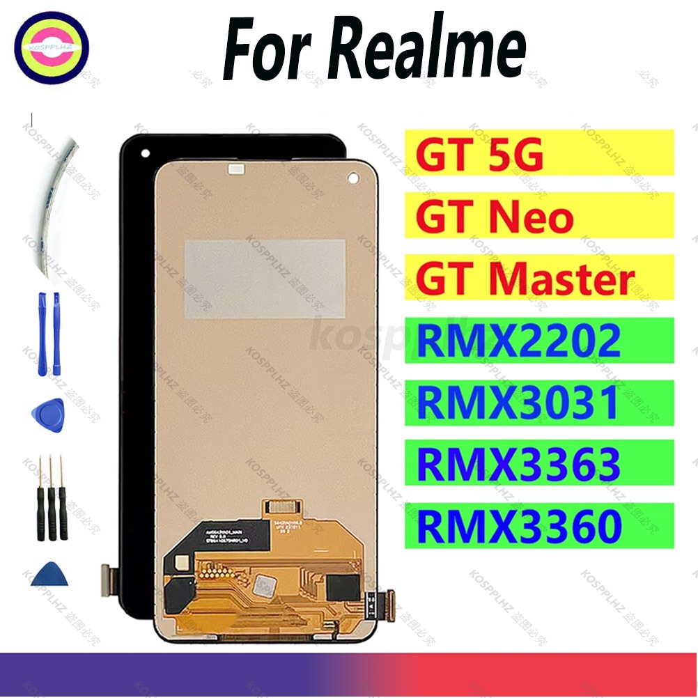 Sem Impressão Digital TFT LCD Para Realme GT Neo/Master Display Tela De Toque 5G/RMX2202/RMX3031 ...