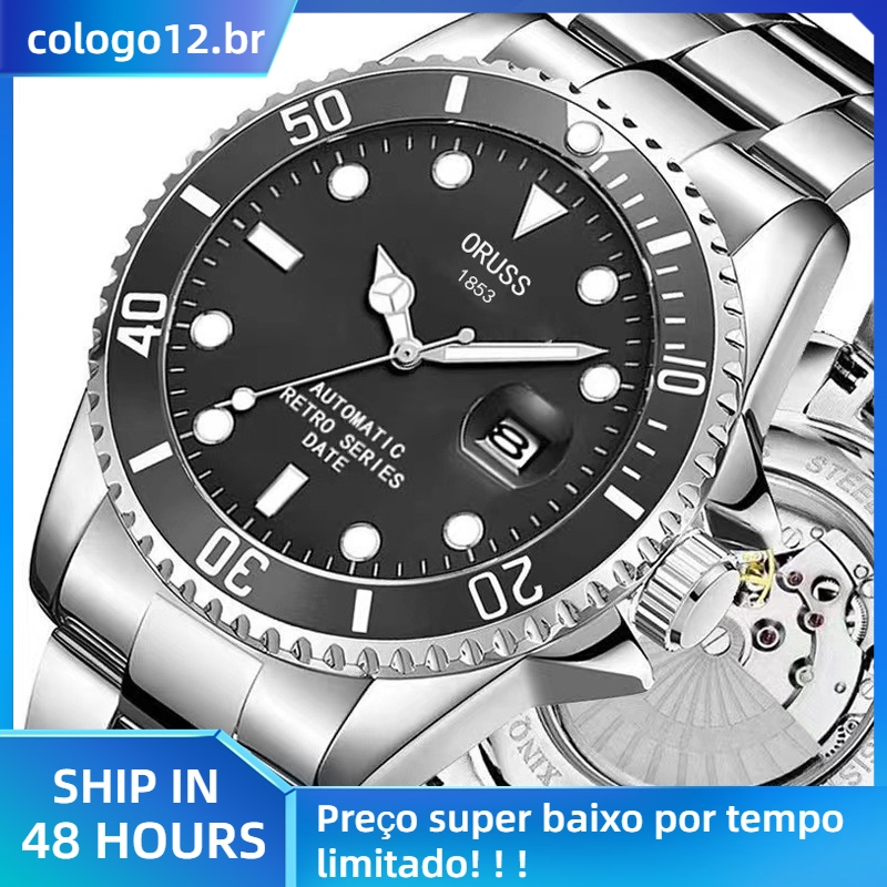 Relógio de Quartzo Totalmente Automático à prova d'água Calendário ...