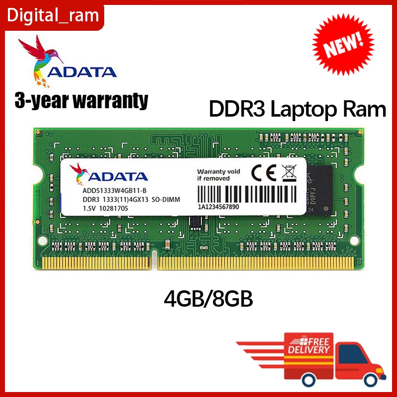 ADATA laptop DDR3 DDR3L 4GB 8GB 1066MHZ 1333MHZ 1.5v 1600MHZ 1.35V SO-DIMM Memória RAM Para ...