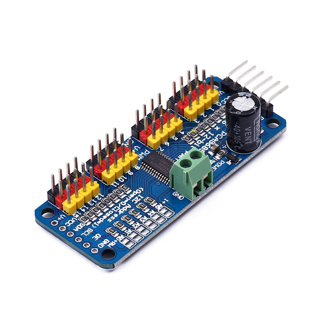 PCA9685 16ch PWM Servo Driver Board Robot Controller Módulo de driver de Interface IIC | Shopee ...