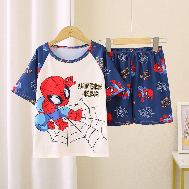 Pijamas infantis 2-14 anos de idade meninos novo desenho animado Casual ...