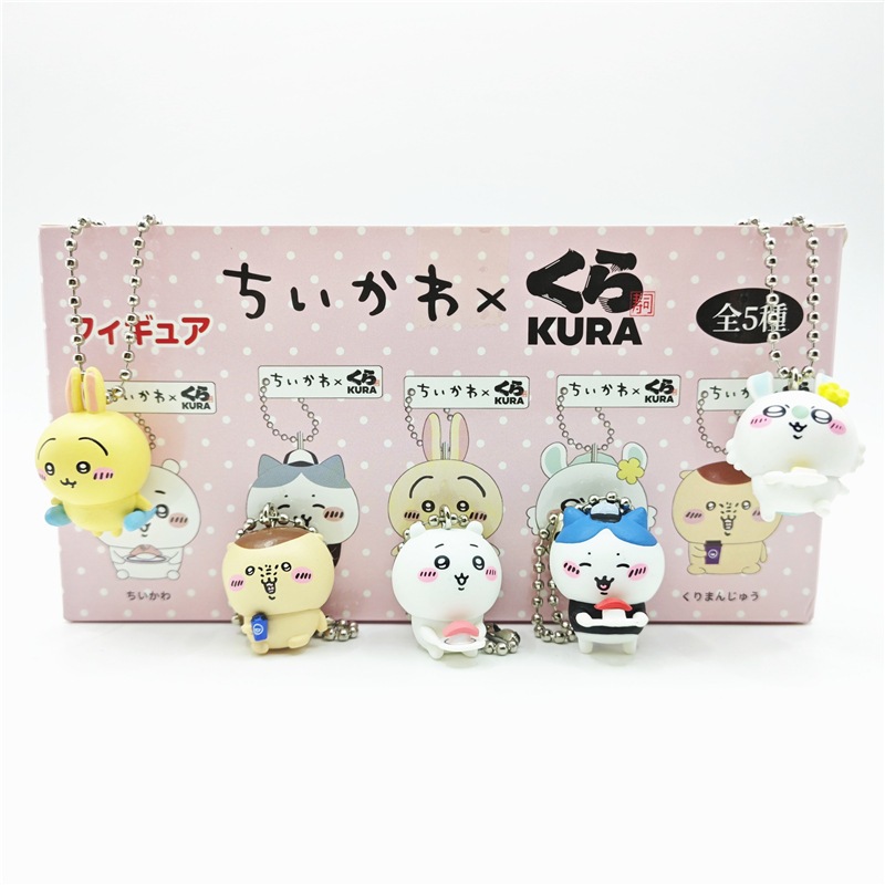 5 Pçs/Set 2-3cm Chiikawa Anime Figura Chaveiro Decoração Hachiware ...