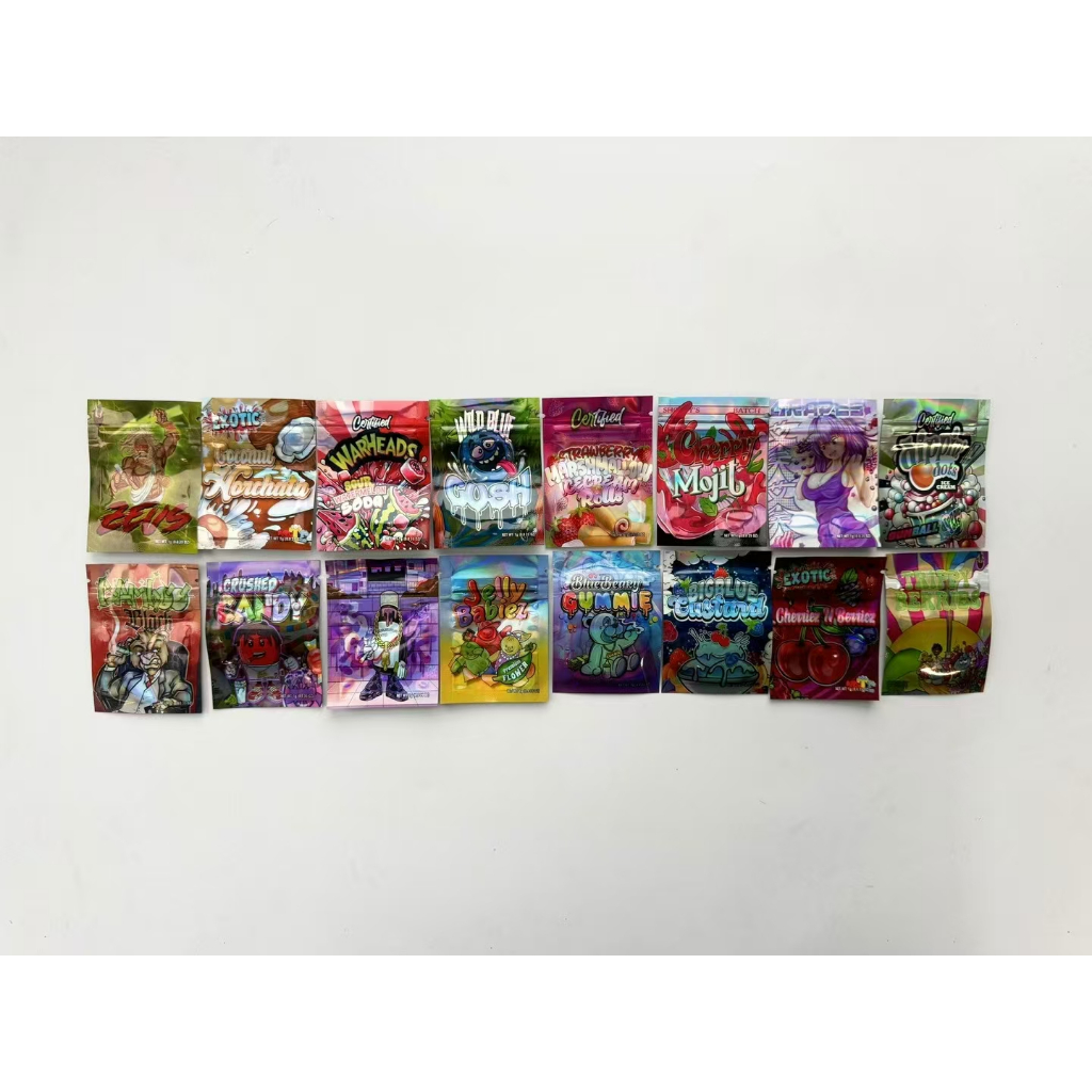 100 Unidades De Saco De Goma De Doces De Desenho Animado Ícone ziplock ...