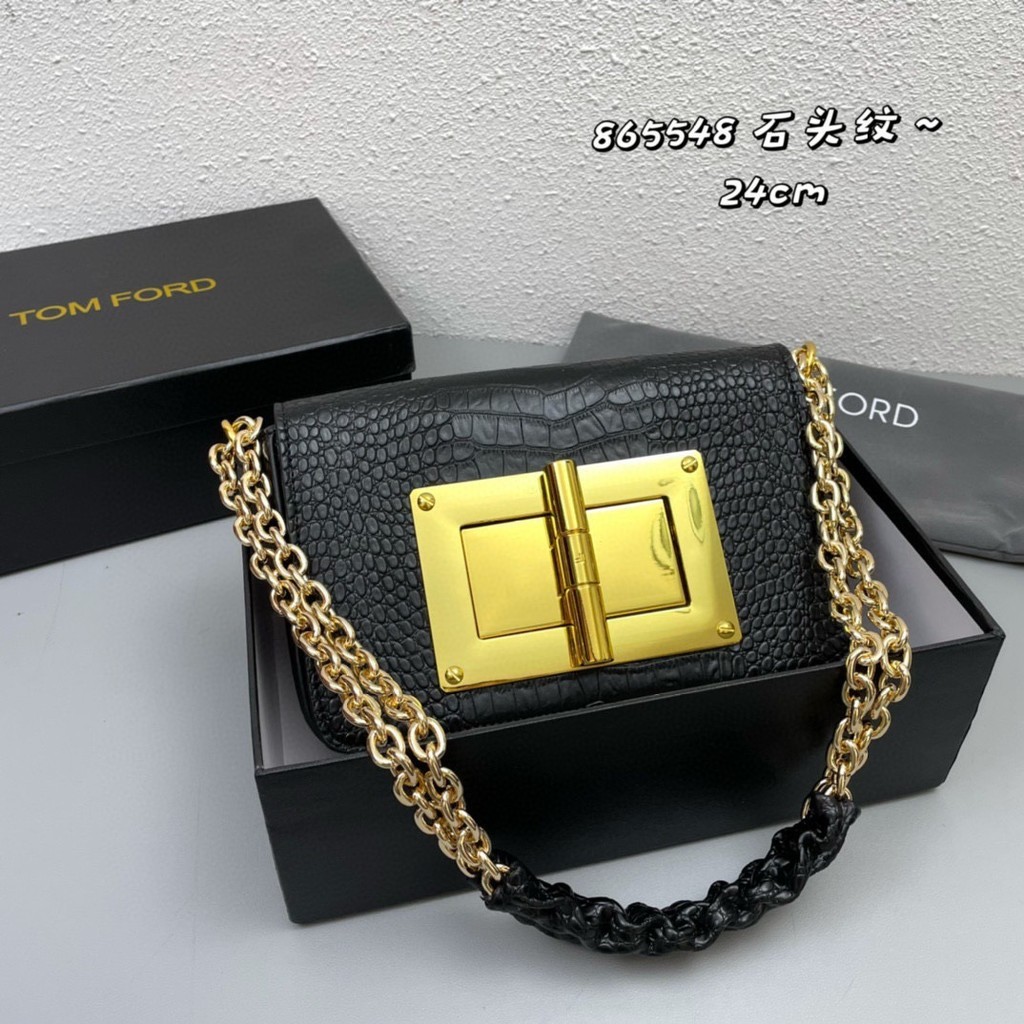 Bolsa de couro genuíno genuíno feminina Python padrão couro genuíno bolsa feminina Tom * d ...
