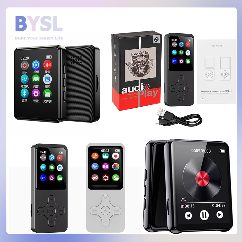 Bluetooth 5.0 MP3 MP4 Player HIFI Music Speakers Sport MP4 Media FM Leitor De Rádio Voz Ebook ...