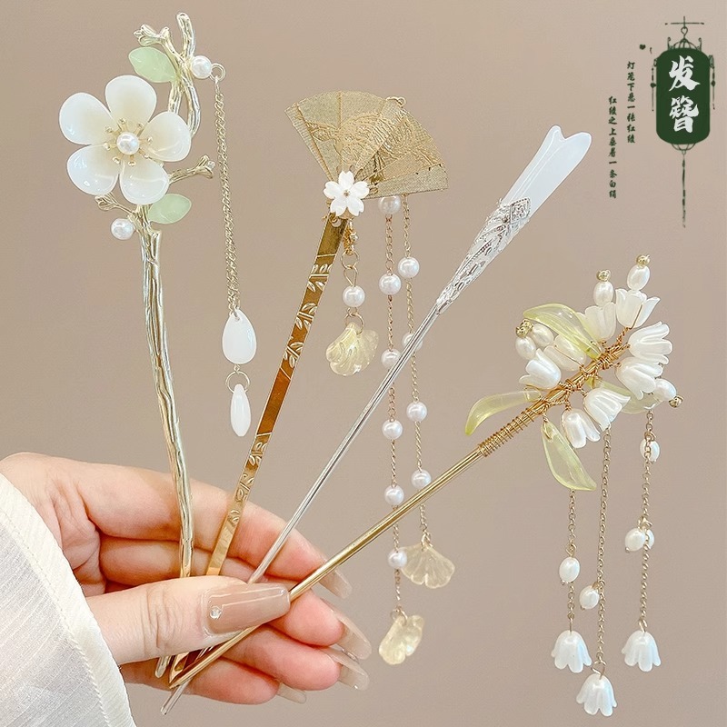Novo estilo chinês estilo antigo borla Hairpin feminino 2025 novo ...