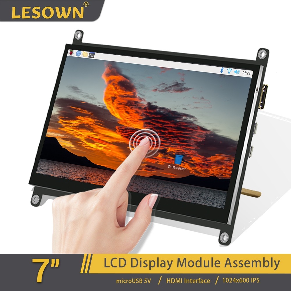 LESOWN Tela Pequena Larga 1024x600 IPS Display LCD HDMI Monitor ...