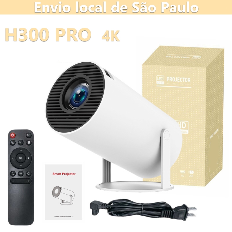 2025 Novo Projetor 4K HD 150 Polegadas Celular, Tv B0x, Xbox, PS, Pc ...