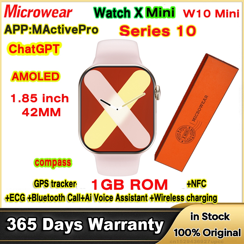 Microwear AMOLED W10 Mini Relógio X Série 10 Inteligente ChatGPT 1GB ...