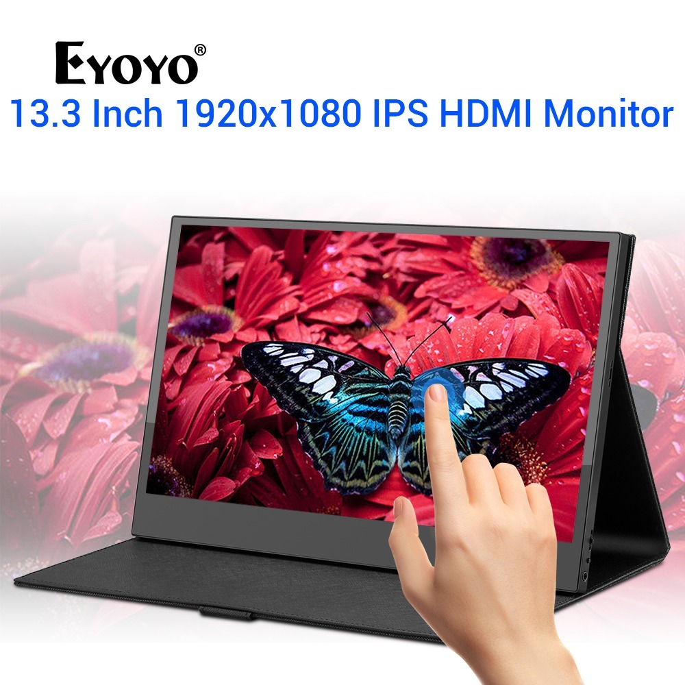 Monitor De Tela De Toque Portátil Eyoyo De 13.3 " Polegadas , HDMI IPS ...