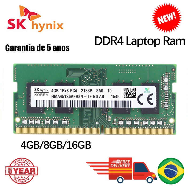 Memória SK hynix ddr4 Para Notebook 4gb 8gb 16gb 3200mhz 2666mhz 2400mhz 2133mhz RAM Laptop ...