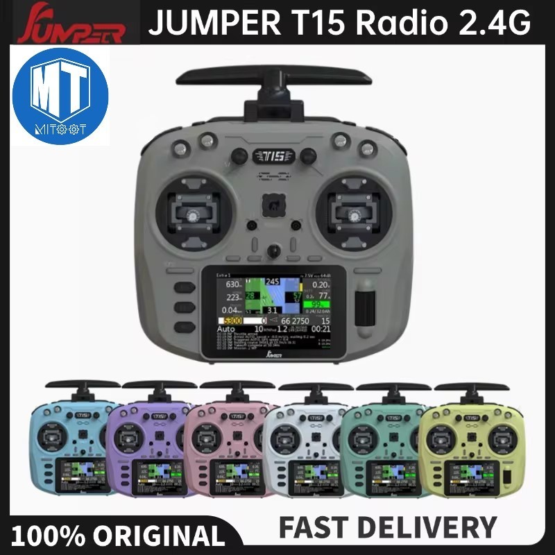Jumper T15 Hall Sensor Macaron Color DGETX/ELRS 1W Função Completa FPV ...
