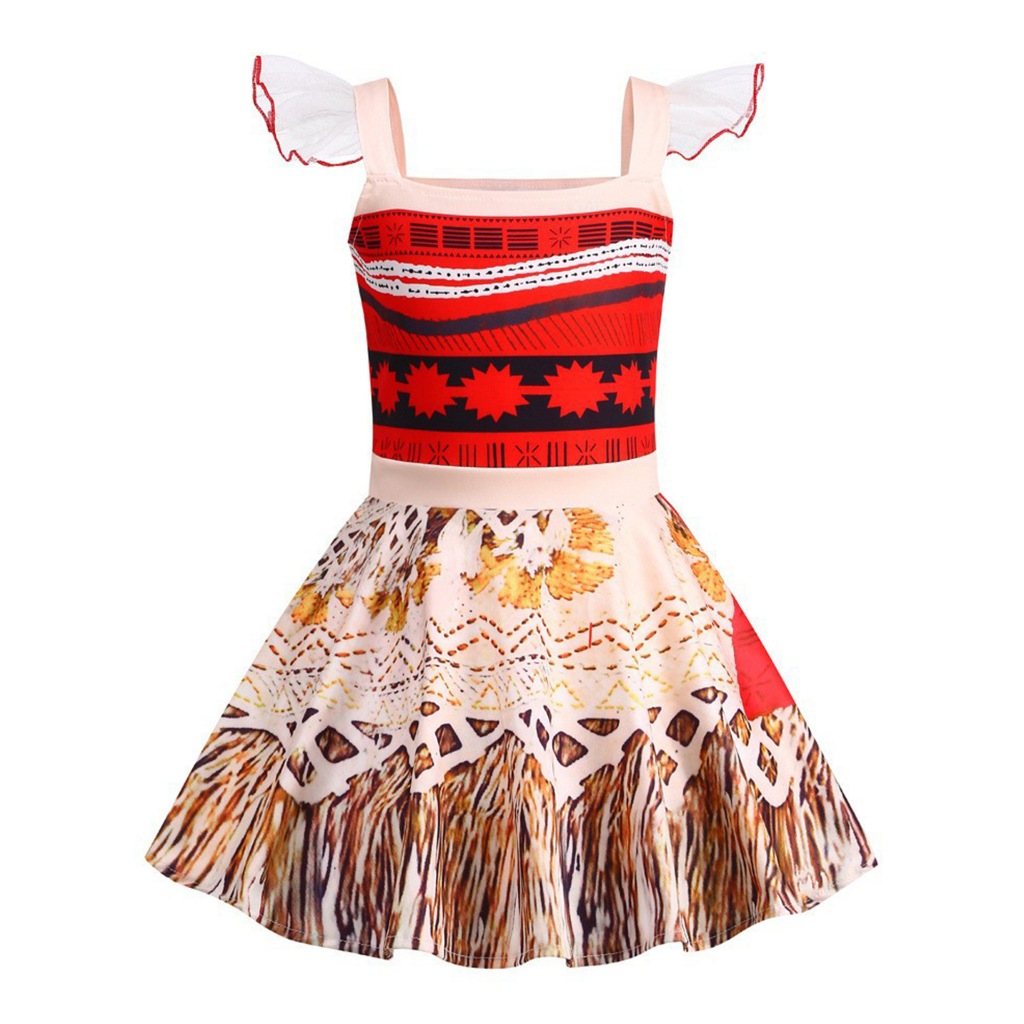 Moana 2 Vaiana Cosplay Meninas Vestido 4-10 Anos Carnaval Festa De ...