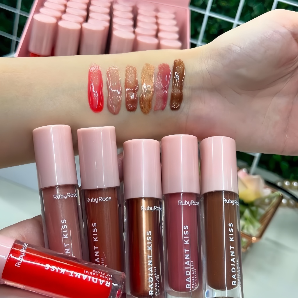 Lip Gloss Labial Ruby Rose Radiant Kiss | Shopee Brasil