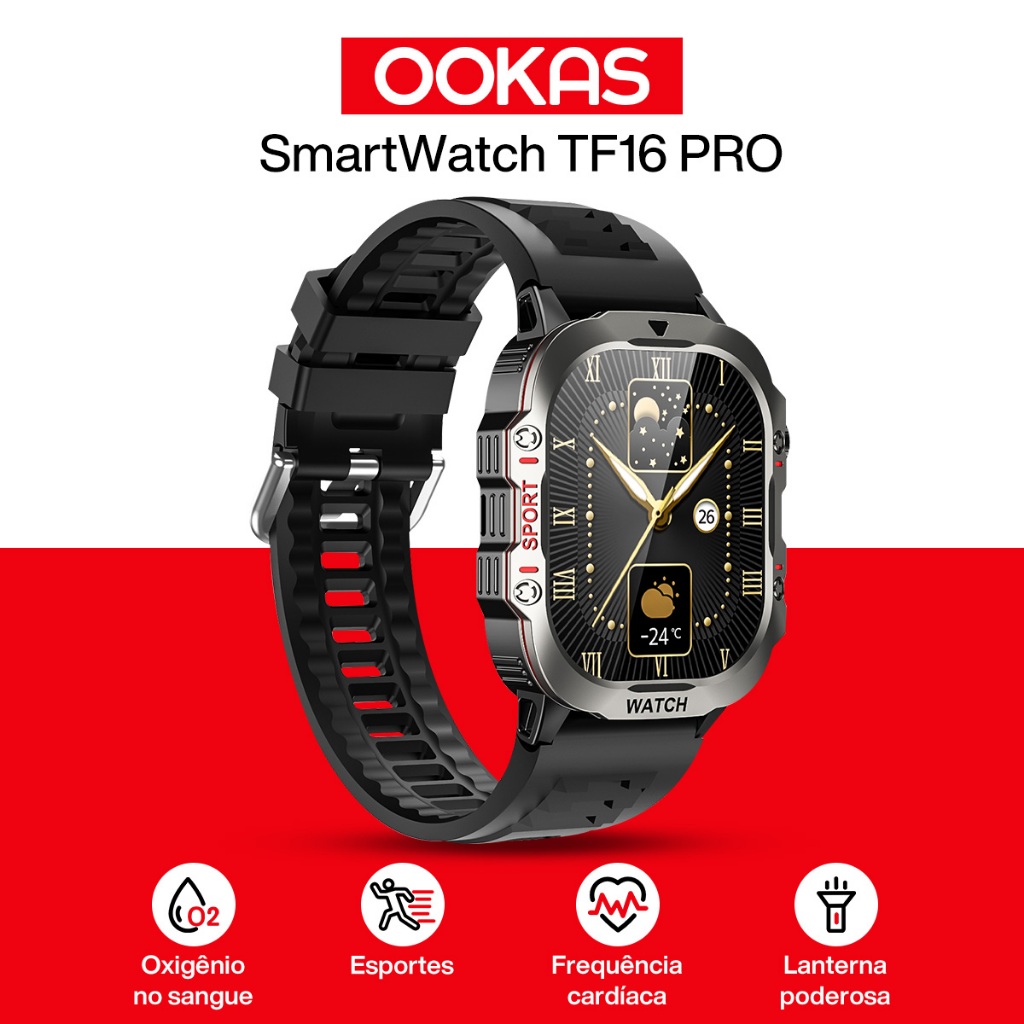 Smartwatch original TF16 Pro bluetooth relógio esportivo IP67 à prova dágua Bússola GPS com ...