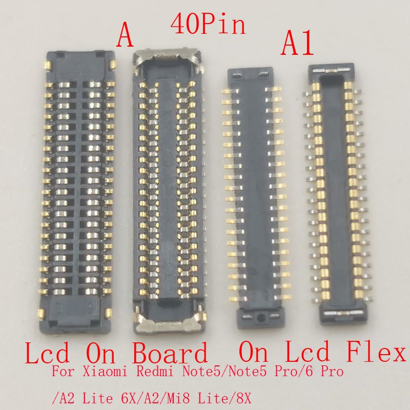 2-10 Unidades De Tela LCD Flex FPC Conector Plug Para Xiaomi 6X 8X Mi M ...