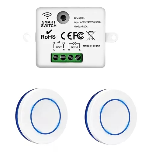 Interruptor Three Way Sem Fio Rf433 + 2 Botões Sobrepor 3m | Shopee Brasil