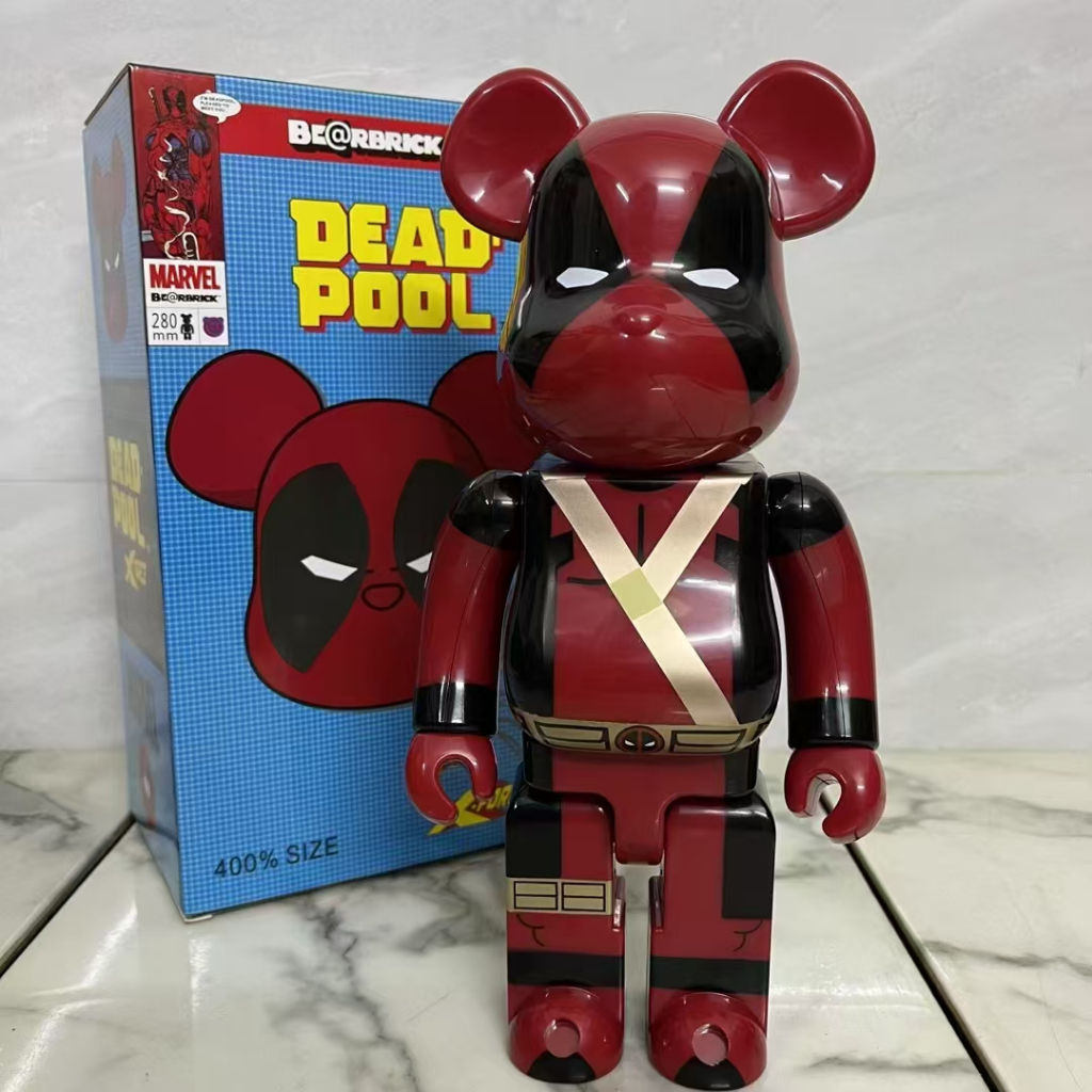 28cm 400 % Bearbrick Deadpool Gear Som ABS Brinquedo Presente De Alta ...
