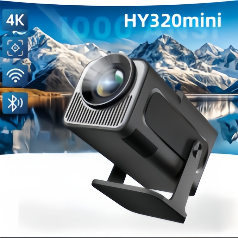 Projetor Portátil HY320 Android 11 WiFi6 390ANSI 4K Nativo 1080P Duplo ...