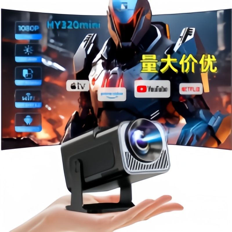HY320 mini Projetor Inteligente 4K Android 11 Duplo Wifi6 200 ANSI ...