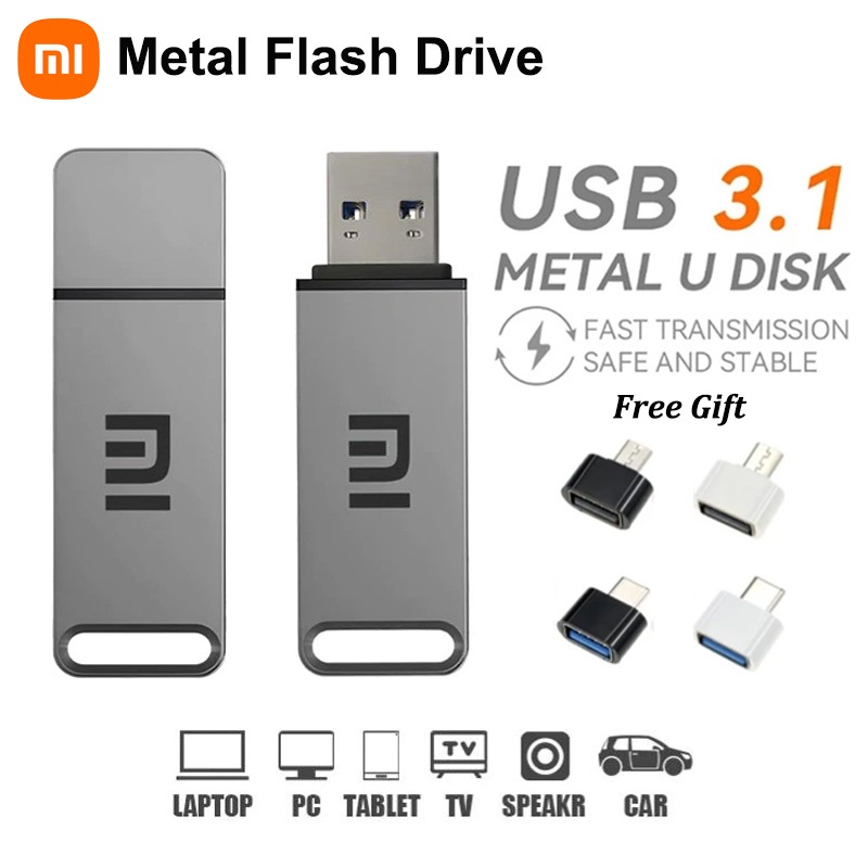 Xiaomi Pen Drive 2TB Metal USB 3.0 À Prova D'água De Alta Velocidade U Disk Flash OTG Fornece Um ...
