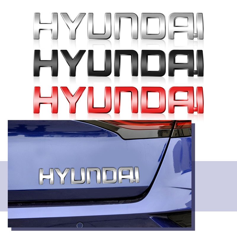 Adesivo De Metal 3D Para Carro , Emblema Do Porta-Malas Traseiro , Decalques HYUNDAI Logo I30 ...