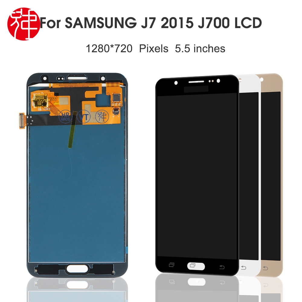 Tela De Toque Frontal Display LCD Para Samsung Galaxy J7 J700 J700F ...