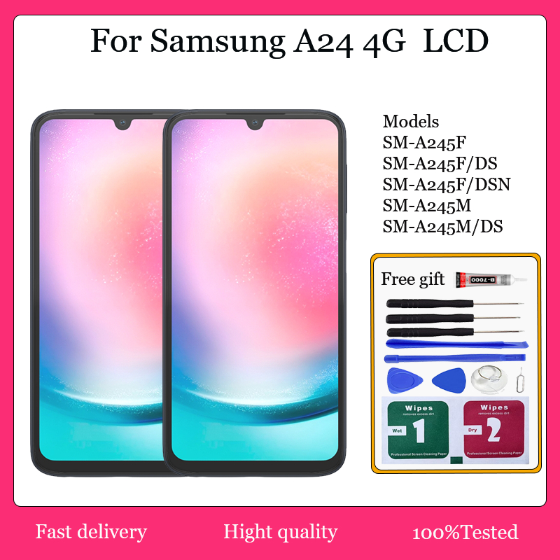 AMOLED Original Para Samsung Galaxy A24 4G Display LCD Digitalizador De Tela De Toque Com ...