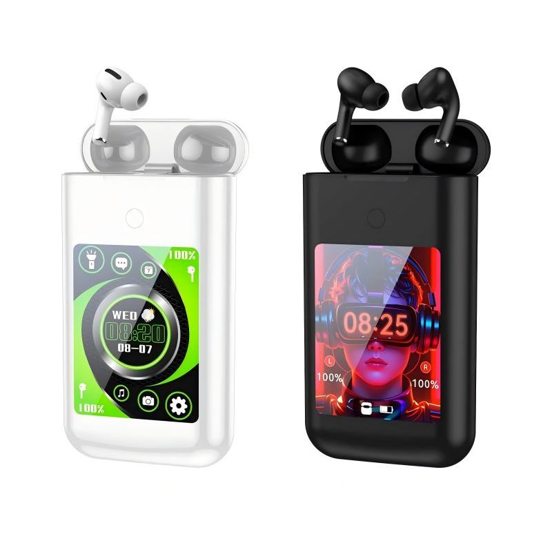 Dispositivo Inteligente A98 BOX Fones De Ouvido Bluetooth Display Multimídia De 2.8 Polegadas ...