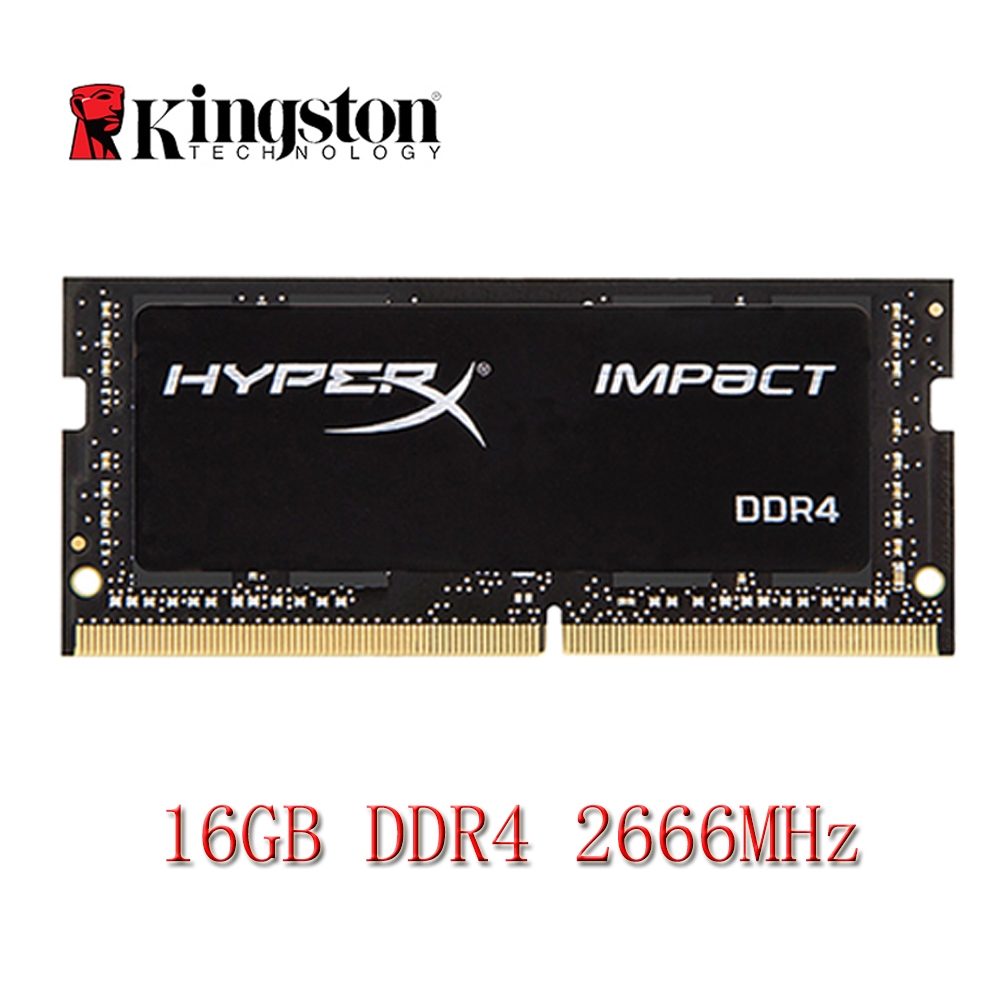 Kingston HyperX Impact DDR4 RAM 16GB DDR4 2666MHz PC4-2666V Laptop Notebook Memória SODIMM 1.2V ...