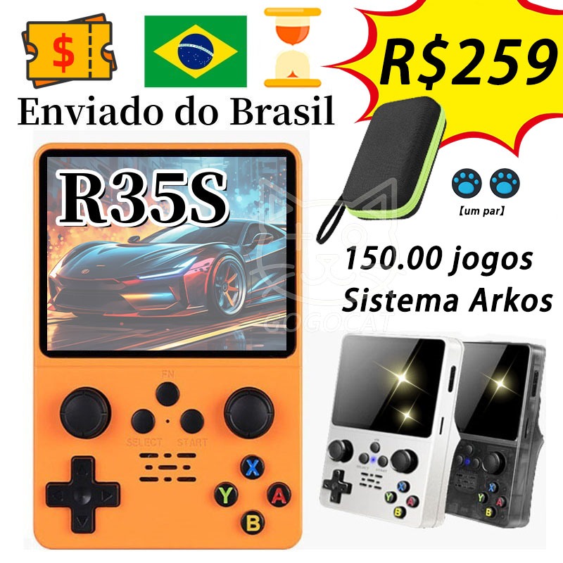 mini game retro portatil，R35S console portátil , 64 GB,R36S,video game ...