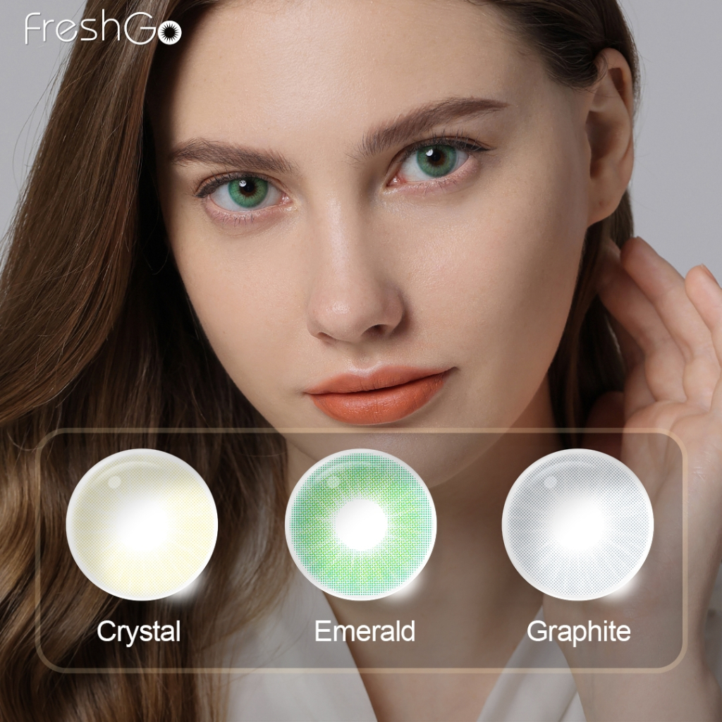 Freshgo Hidrocor Lentes De Contato Coloridas Natural Anual Emerald ...