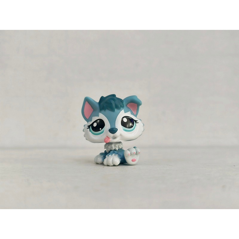 LPS Figura Filhote Azul Olhos Verdes # 7086 Brinquedo Do Menor Pet Shop ...