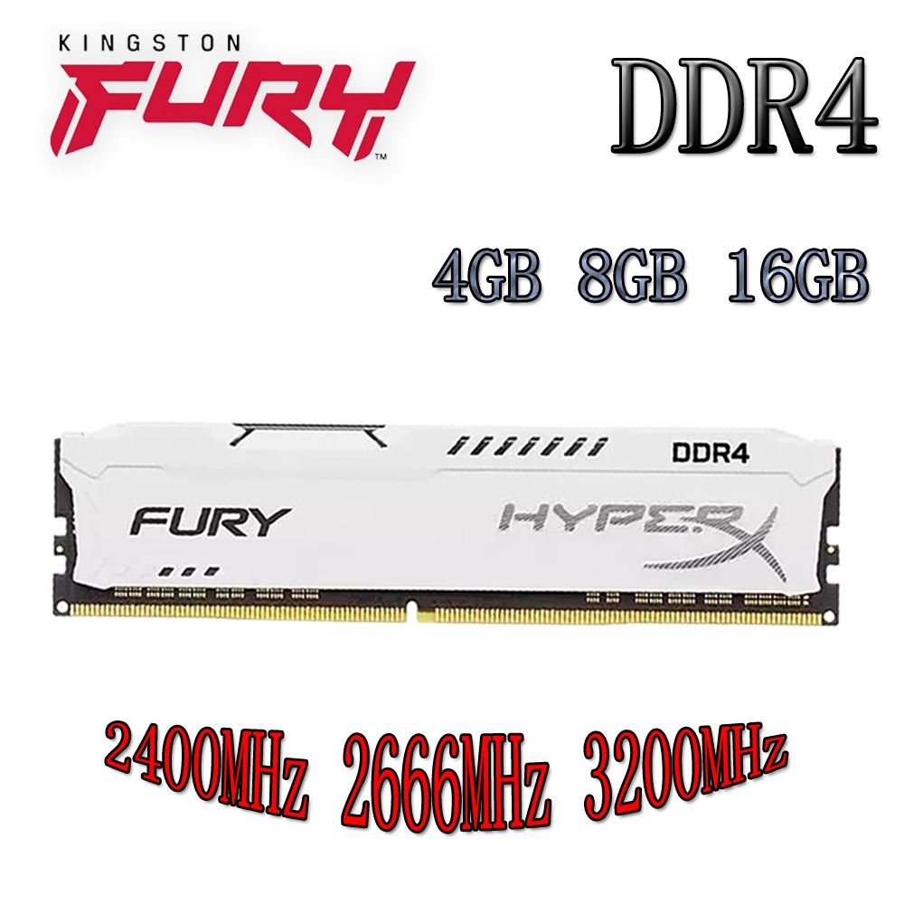 Kingston HyperX Fury DDR4 RAM 4 Gb 8 16 DDR4 2133/2400/2666/3200 Mhz Memória De Mesa 1.2 V ...