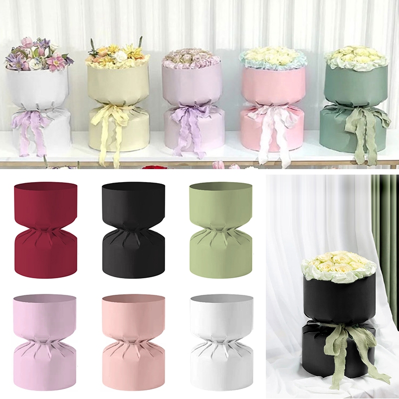 10 Pçs Buquê Redondo Papel Kraft DIY Presente Flores Rosa Pacote Forro ...