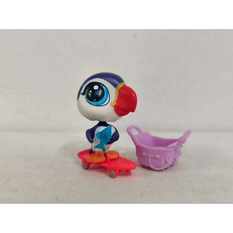 LPS Figura Azul Branco Baiacu Auckland # 25 Com Acessórios Brinquedo ...
