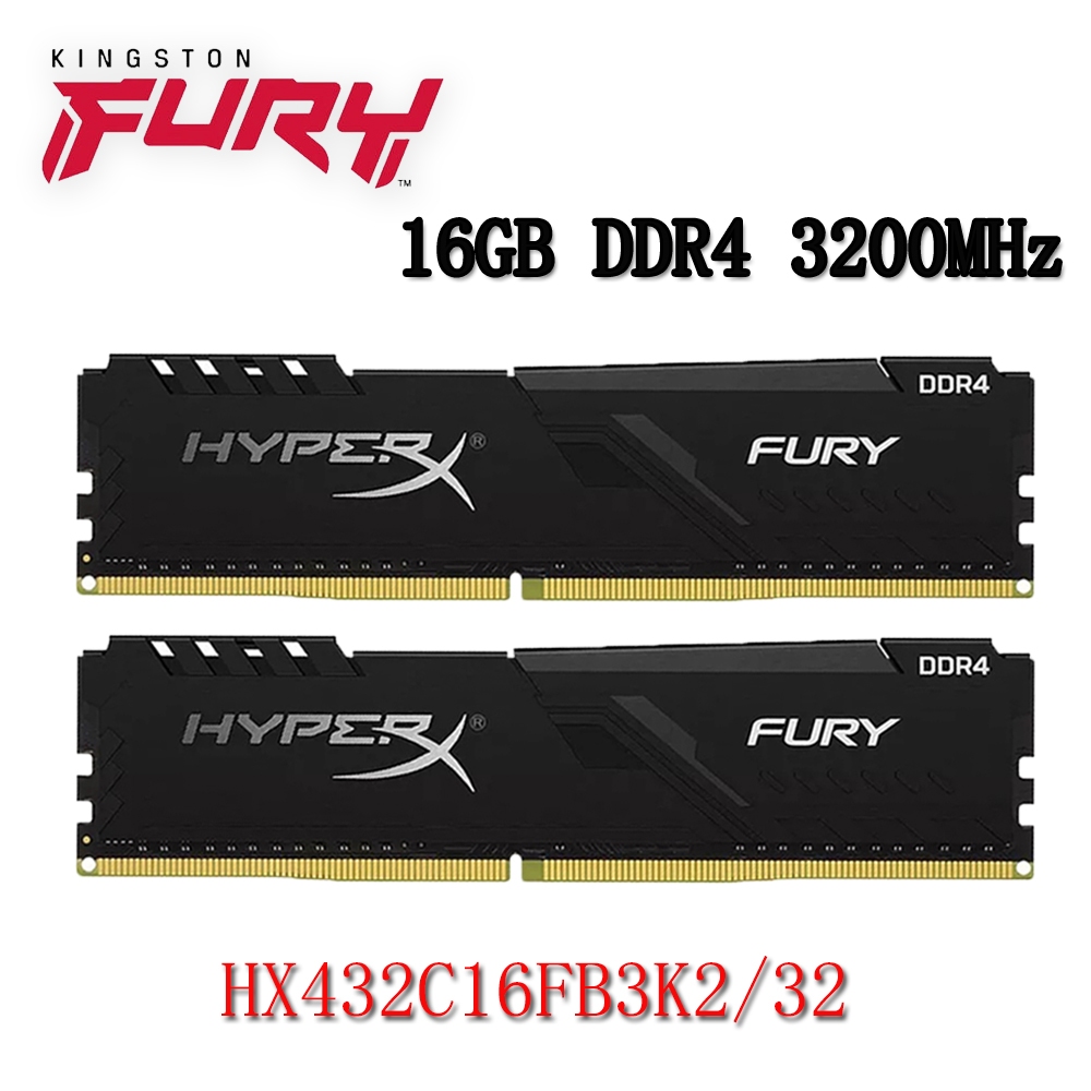 Kingston HyperX Fury DDR4 RAM 32 Gb Kit 2x 16 DDR4 3200 Mhz HX432C16FB3K2/32 PC Memória De ...