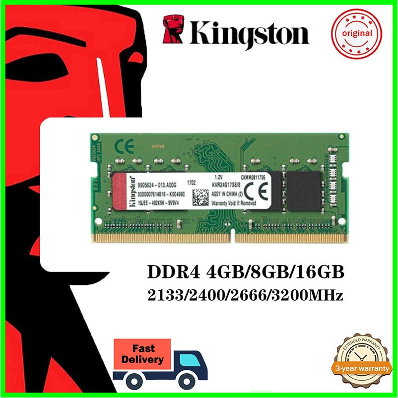 Kingston DDR4 RAM 4GB 8GB 16GB 2133MHz 2400MHz 2666MHz 3200MHz Memória Para Notebook LAPTOP ...