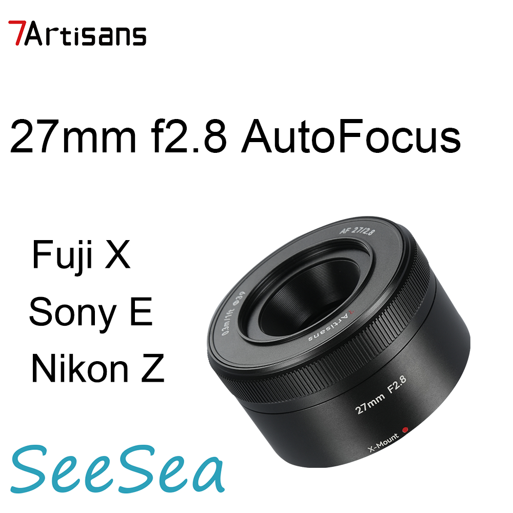 Lente 7Artisans 27mm f2.8 AutoFocus APS-C Para Câmeras Sem Espelho Sony E/Fuji X/NIkon Z Mount ...