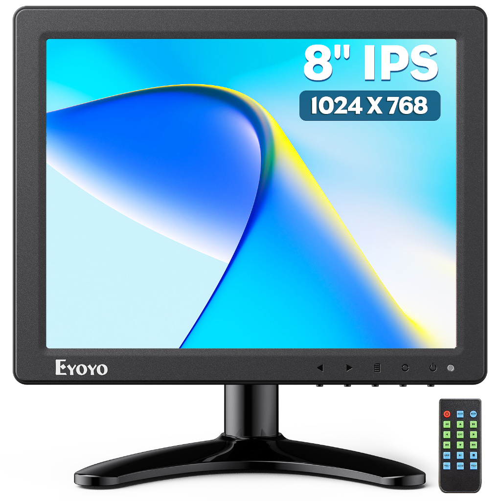 Monitor Pequeno Eyoyo De 8 Polegadas , HDMI 1024x768 4 : 3 IPS Com ...