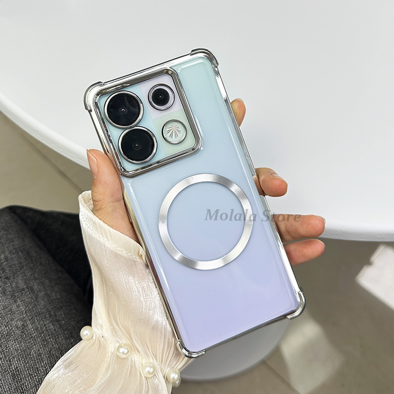 Capa Transparente Para Xiaomi Redmi Note 14s 13 Pro 4G 5G Note13 + Anel ...