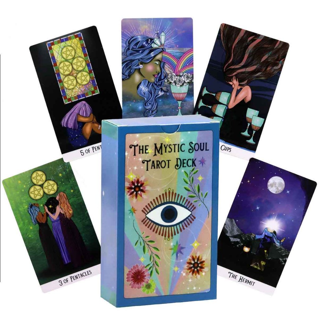 10x6 cm Mystic Soul Tarot Deck Jogos De Cartas 78 Unidades | Shopee Brasil