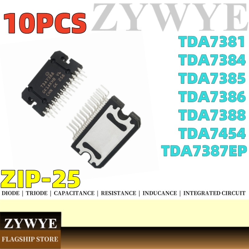 10 peças TDA7381 TDA7384 TDA7385 TDA7386 TDA7388 TDA7454 TDA7387EP ...