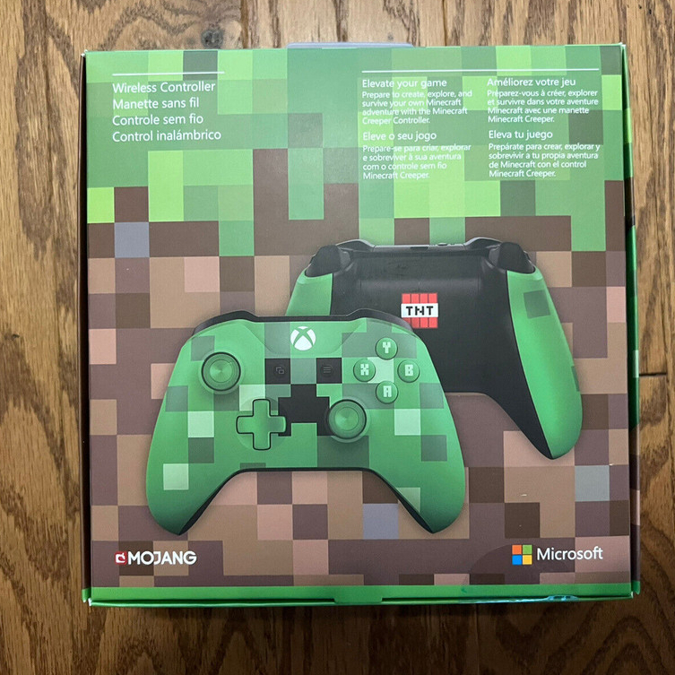 Novo Controlador Sem Fio Minecraft Creeper De Edição Limitada Xbox One ...
