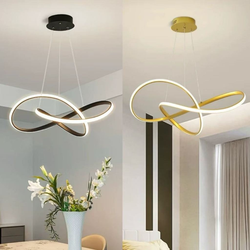 3 Cores Em 1 Lâmpada Led Moderno Simples Lustre Criativo Sala De Estar ...