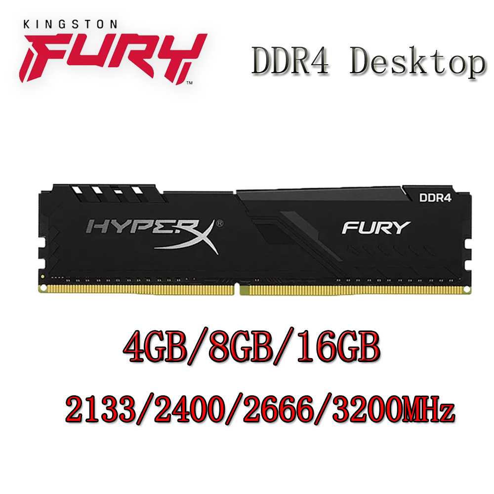 Kingston HyperX Fury DDR4 RAM 4 Gb 8 16 DDR4 2400/2666/3200 Mhz Memória De Desktop Para ...