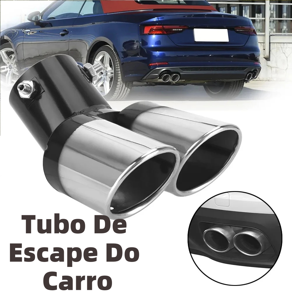 Tubo De Escape Para Carro Com Ponta De Aço Inoxidável E Silenciador ...