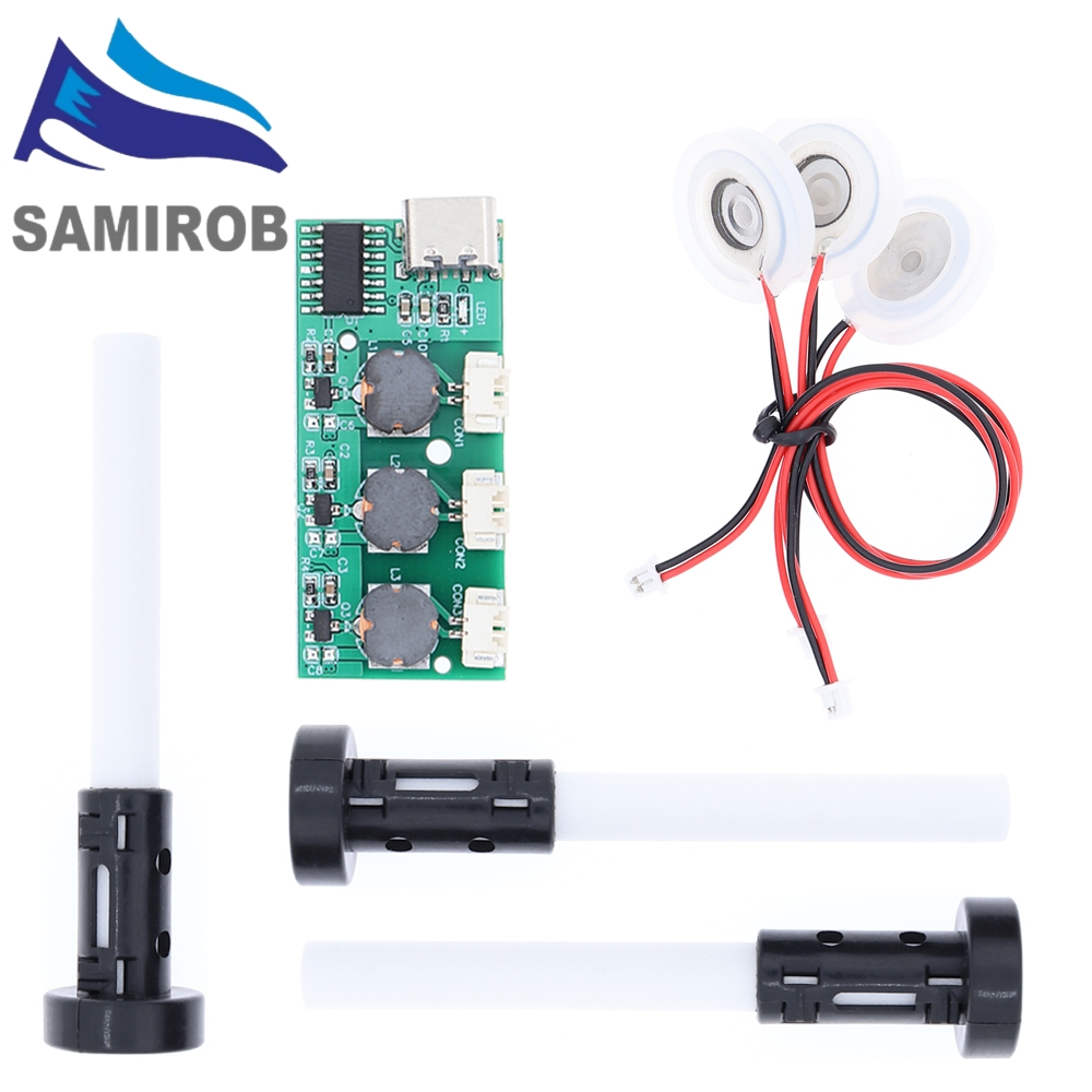 DC 5V Mini Umidificador Módulo Três Spray Atomizador Ultrassônico ...