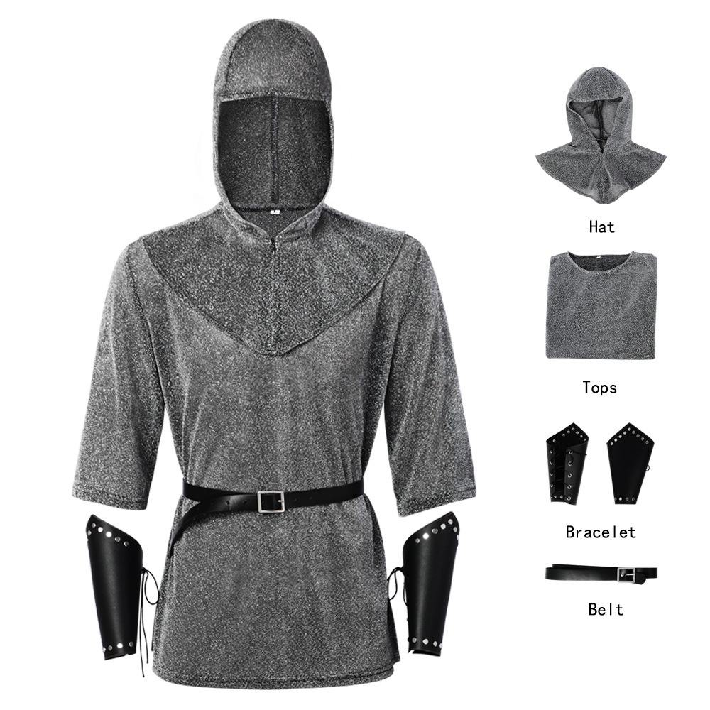 Cavaleiro Medieval Templário Cosplay Traje Camisa Renascentista Roupas ...